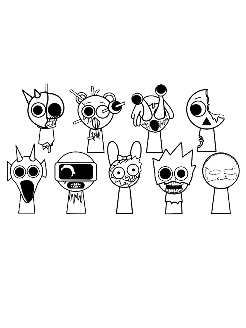 Sprunki Incredibox coloring pages - SeaColoring Sprunki Incredibox coloring pages - SeaColoring