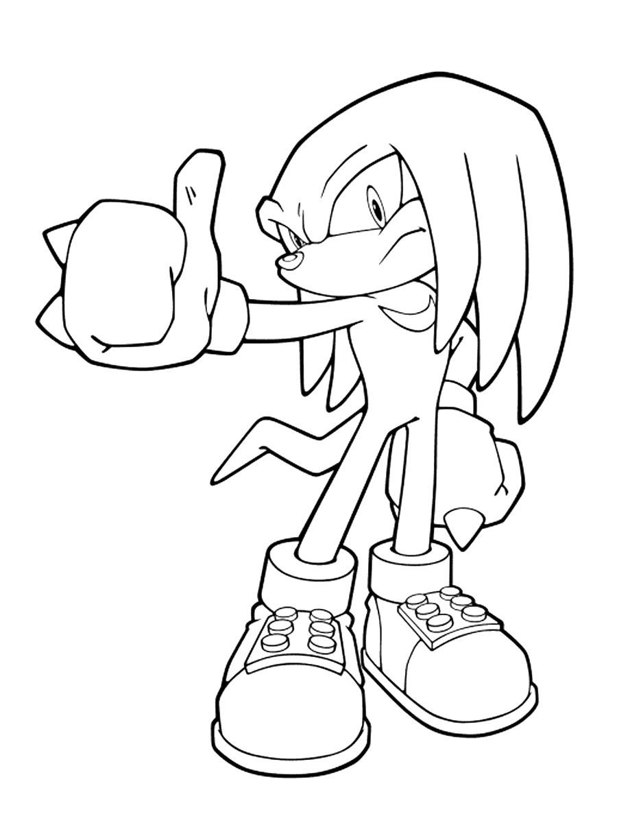 Knuckles 4 coloring page