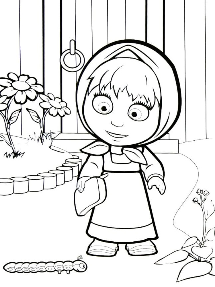 Masha and the Bear coloring pages - SeaColoring