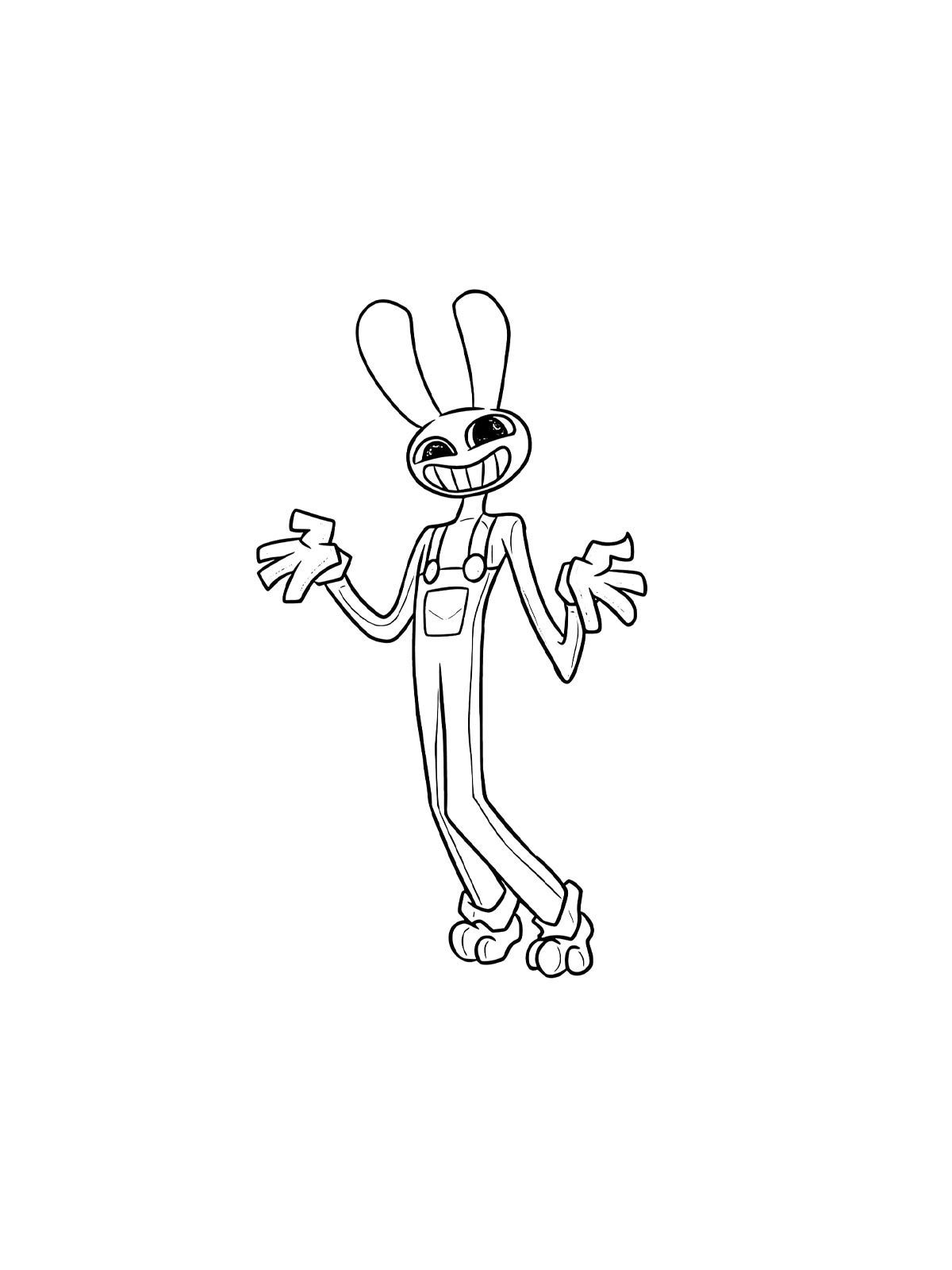 Happy Jax coloring page