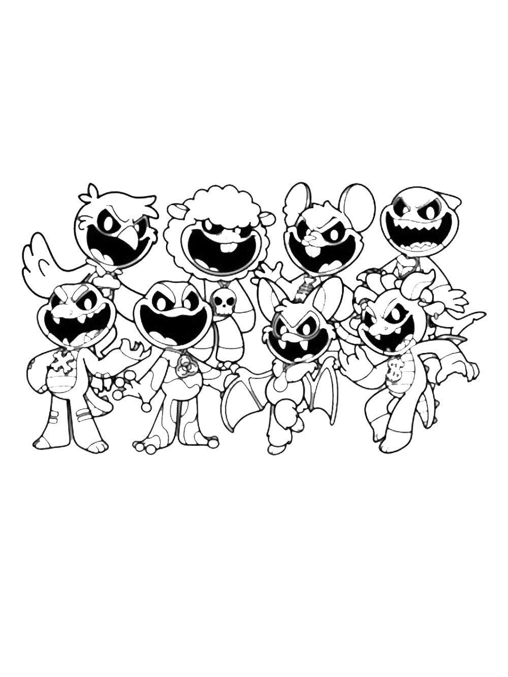 Nightmare Critters coloring pages - SeaColoring