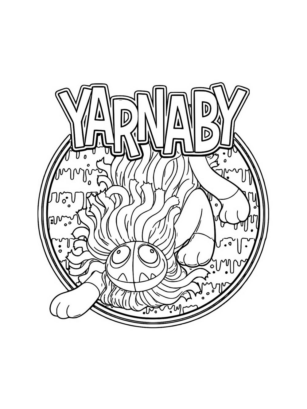 Yarnby from Poppy Playtime 4 coloring page Yarnby from Poppy Playtime 4 coloring page