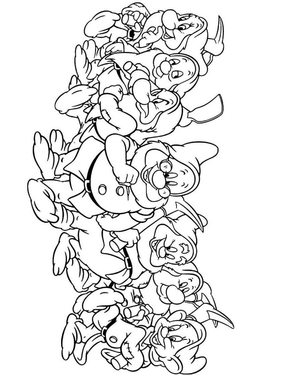 Disney Seven Dwarfs Coloring Pages Sketch Coloring Page